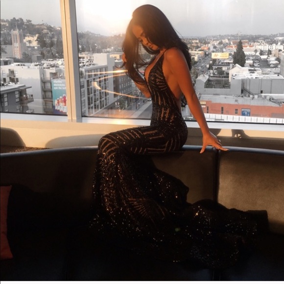 Michael Costello | Dresses | Stello Gown Britney In Black | Poshmark